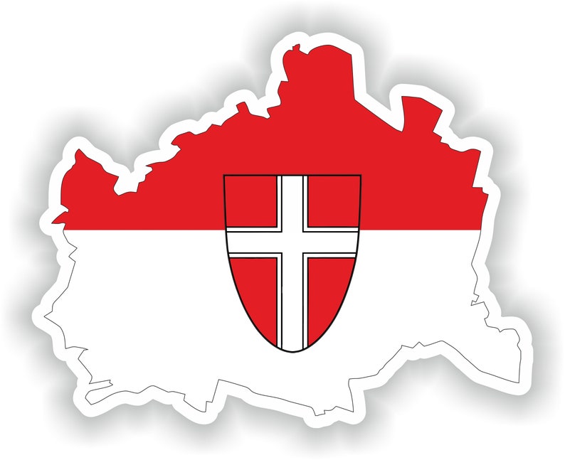 Vienna Austria Map Sticker Flag for Laptop Book Fridge Guitar ...