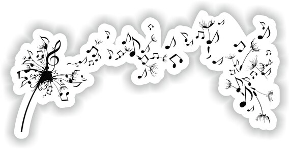 Music Note Sticker for Bumper Car Van Truck Motorcycle Helmet - Etsy