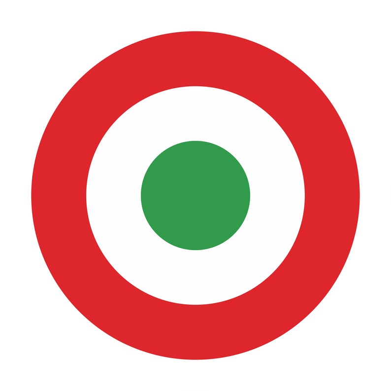Italy Roundel Military Sticker for Laptop Book Fridge Guitar Motorcycle ...
