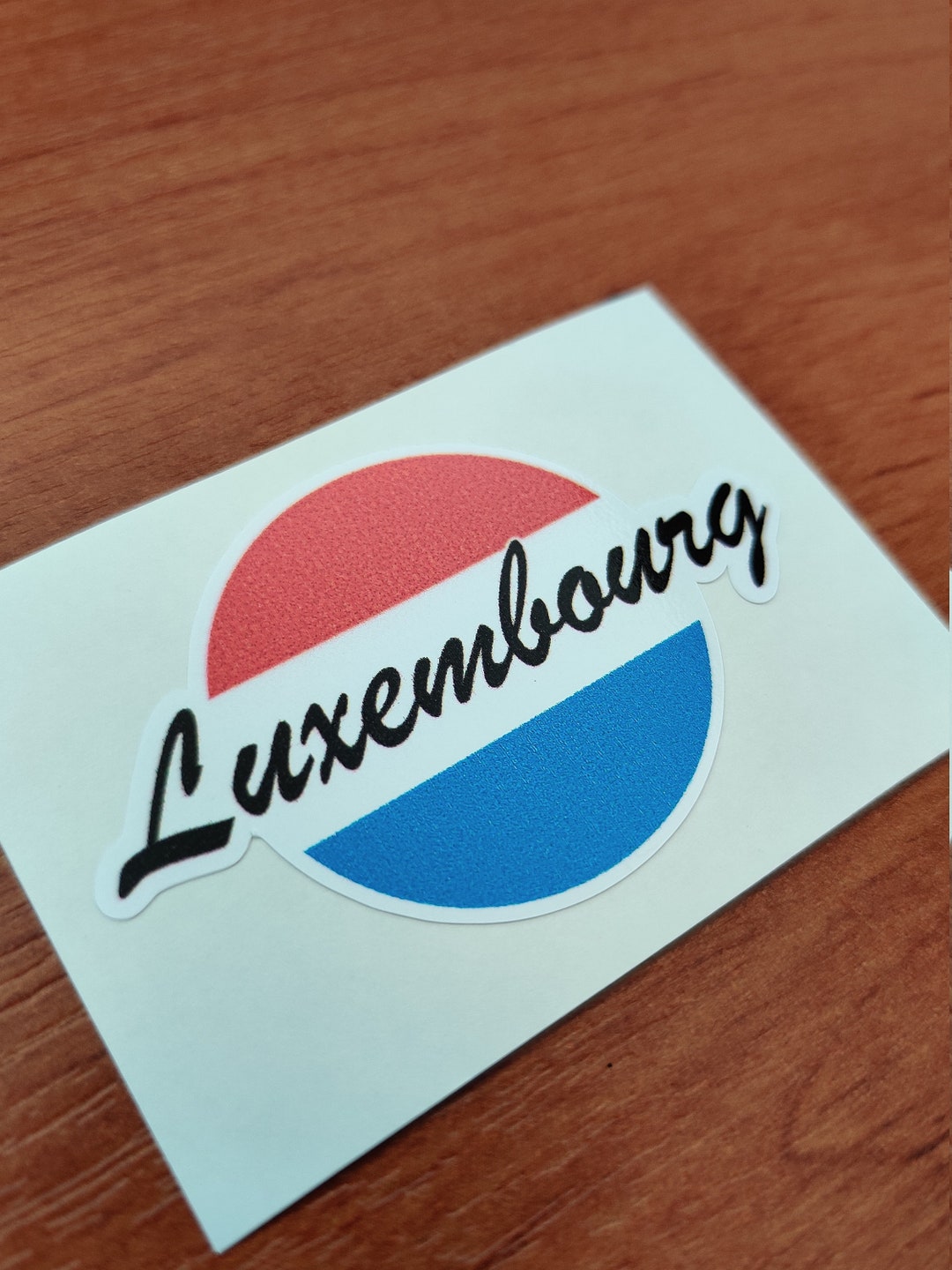 Luxembourg Round Flag Sticker for Laptop Book Fridge Guitar Motorcycle ...