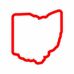 Ohio Map Flag Outline Sticker for Laptop Book Fridge Guitar Motorcycle ...
