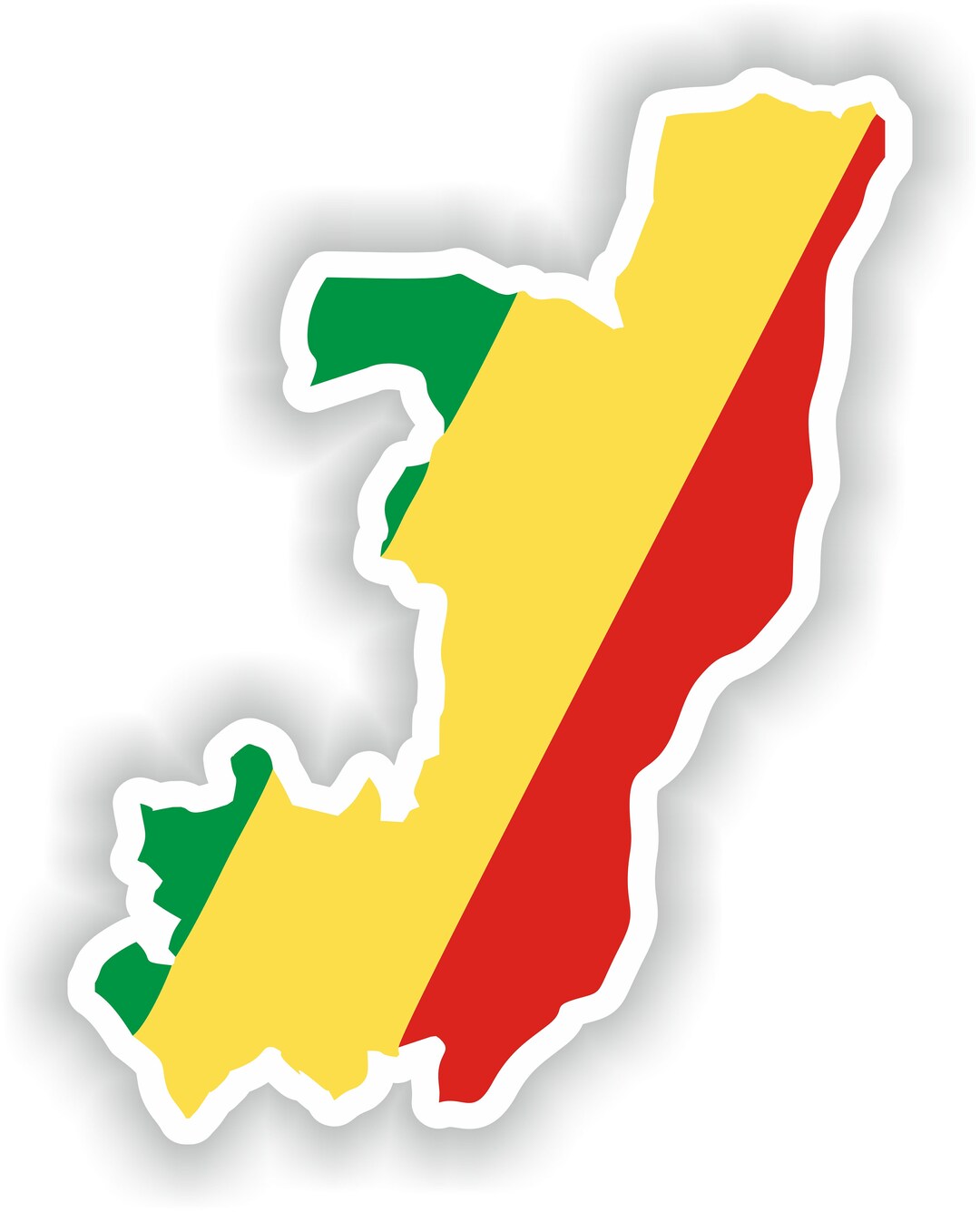 Republic of Congo Map Flag - Digital File Download - Svg, Png, Eps, Jpg ...