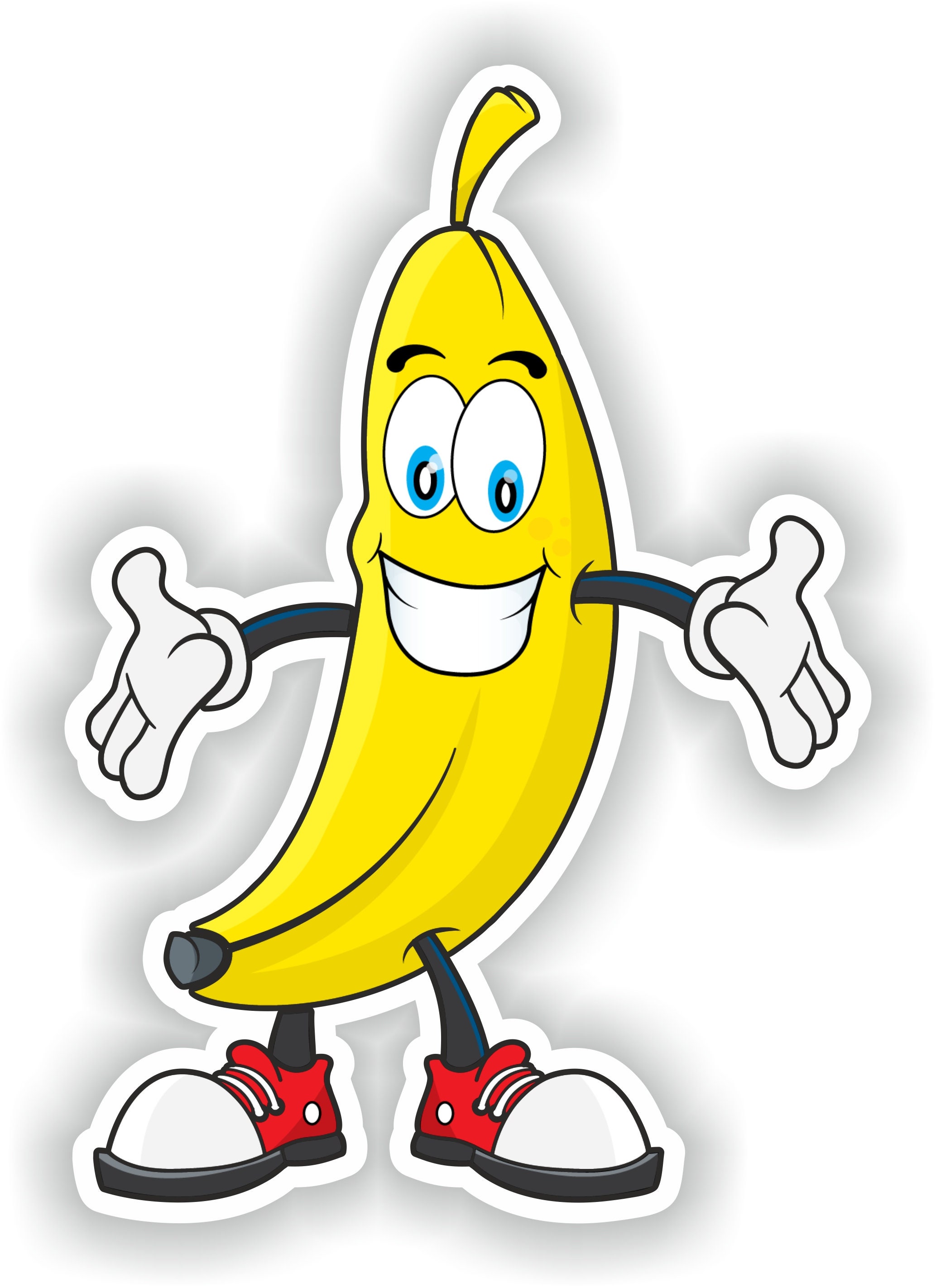 Banana Fruit Sticker for Laptop Book Fridge Guitar Motorcycle Helmet ...