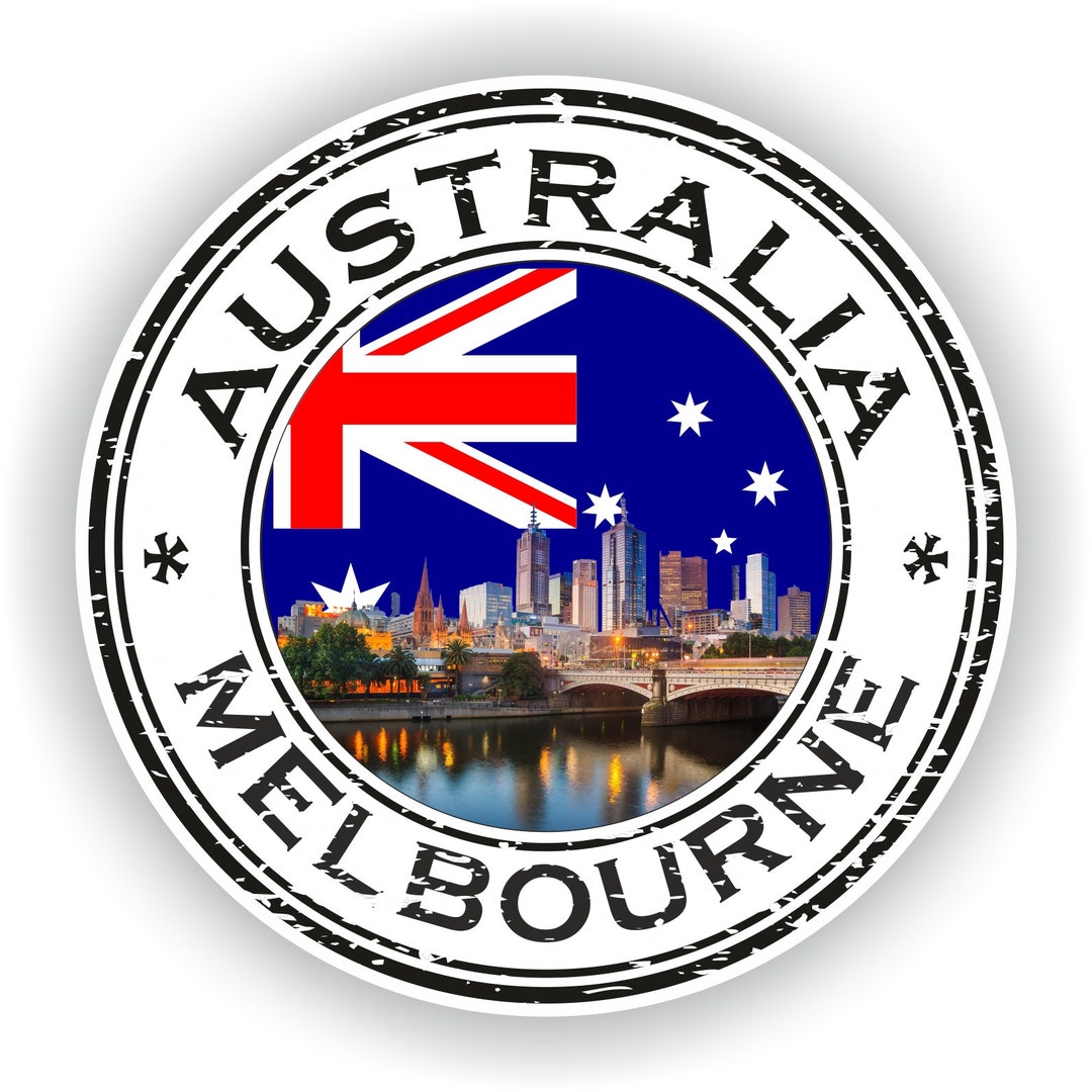 Melbourne Australia Seal Sticker Round Flag for Laptop Book Fridge ...
