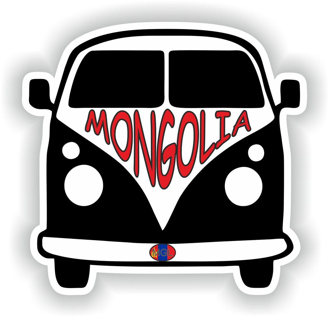 Van Mongolia Sticker for Car Truck Mobile Home Caravane Laptop Book ...