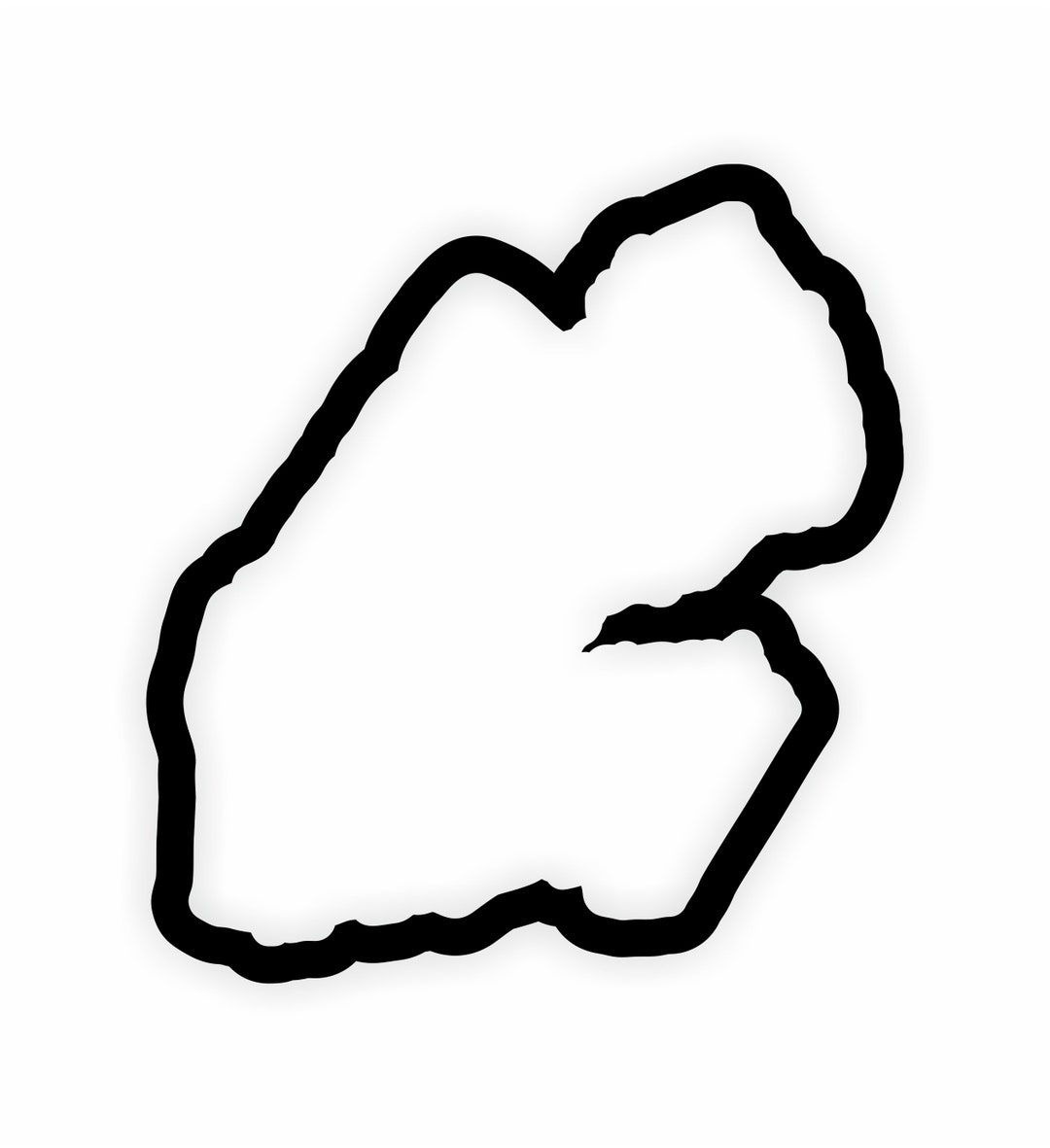 Djibouti Map Flag Outline Sticker For Laptop Book Fridge Guitar