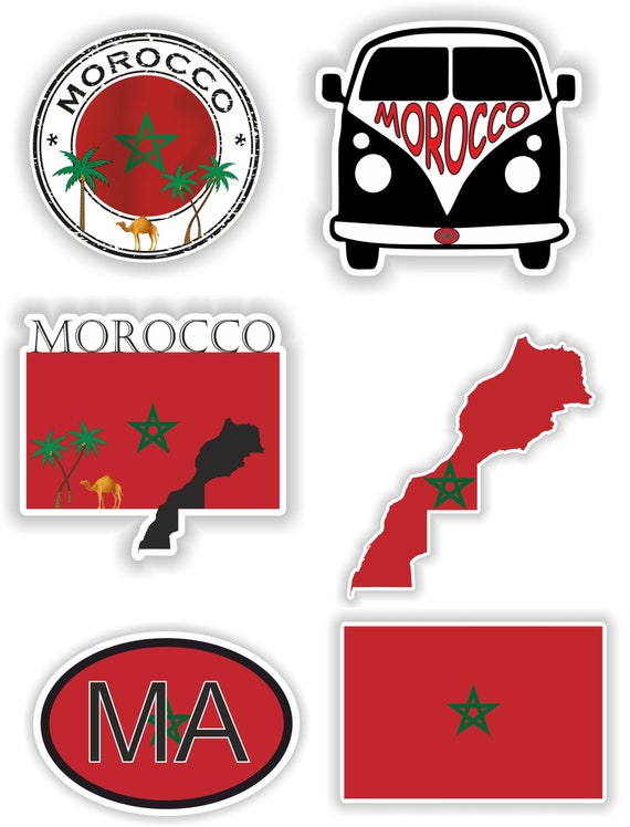 Morocco Set of Stickers for Laptop Book Water Bottle Fridge | Etsy