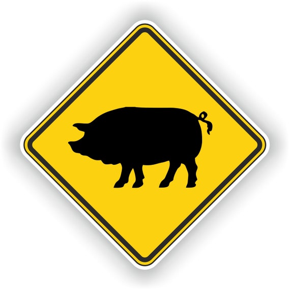 Pig Warning Sticker for Bumper Car Laptop Book Fridge Guitar - Etsy