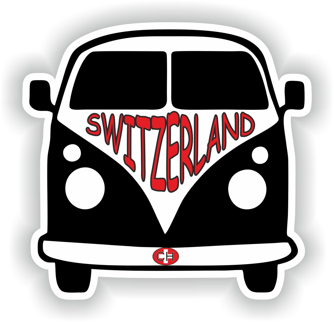 Van Switzerland Sticker for Car Truck Mobile Home Caravane Laptop Book ...