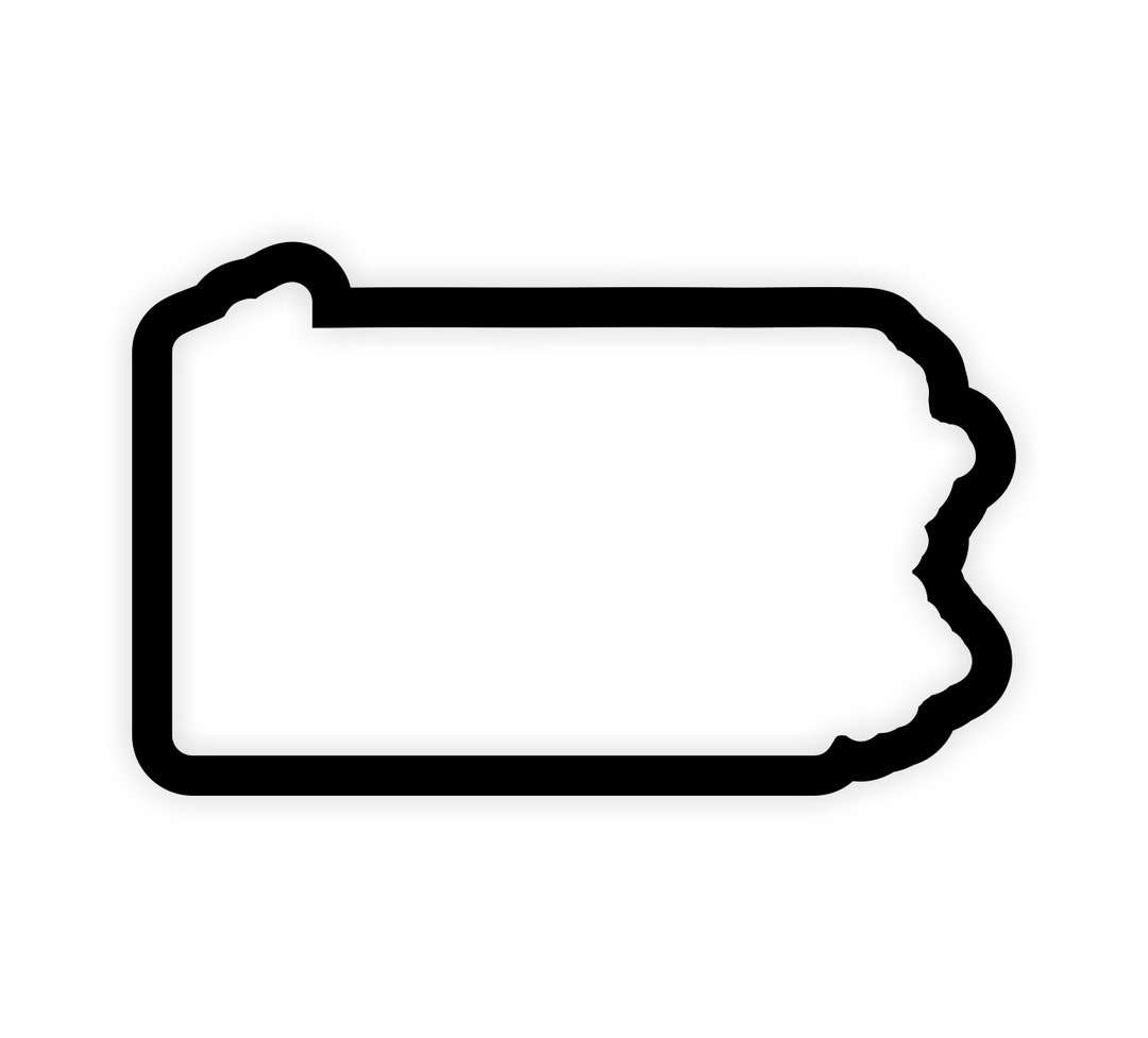 Pennsylvania Map Flag Outline Sticker for Laptop Book Fridge Guitar ...