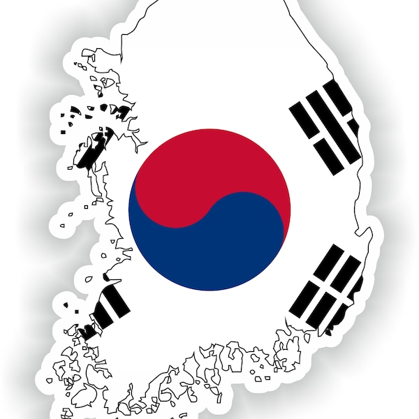 South Korea Map Svg - Etsy