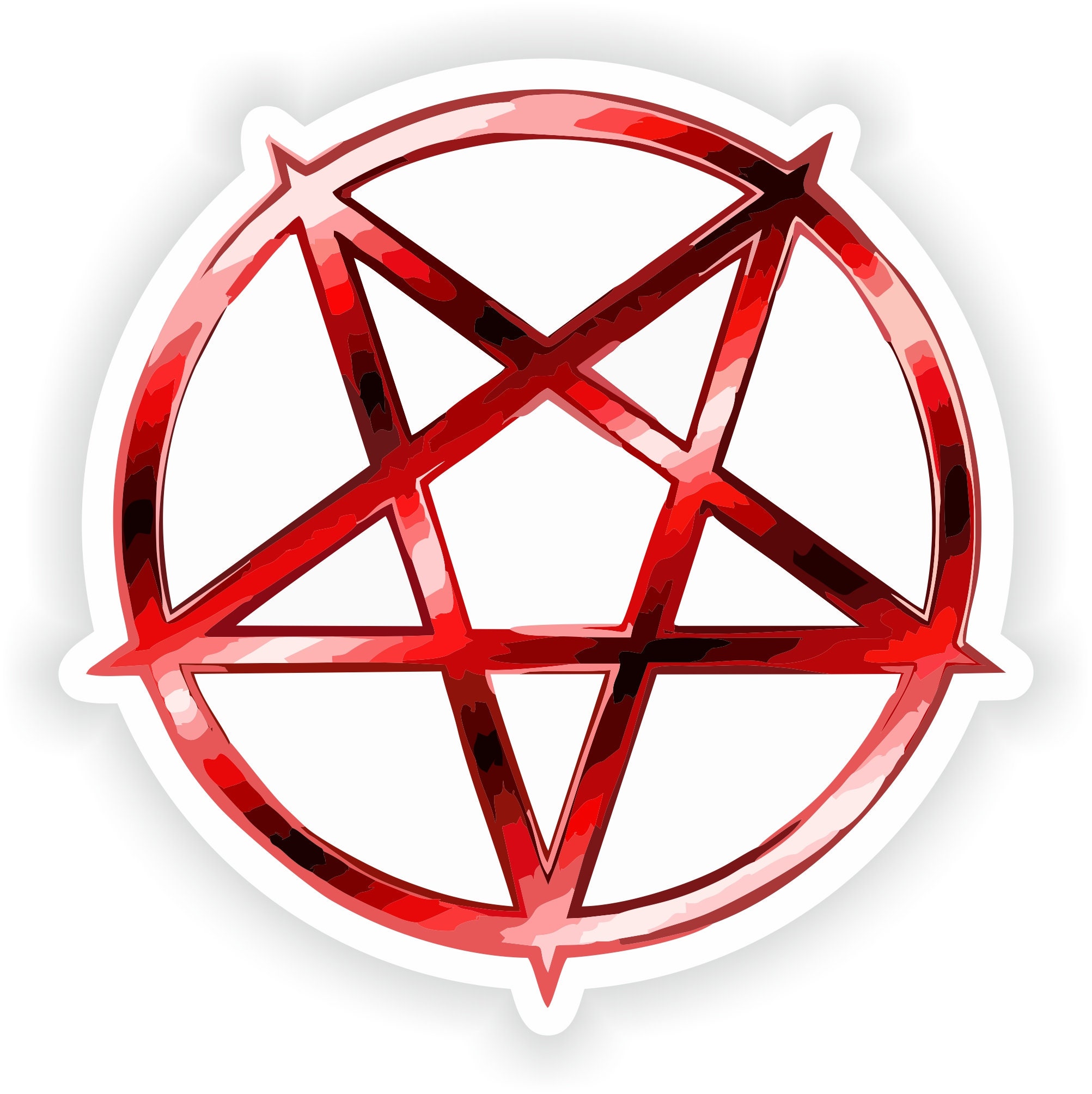 Pentagram Symbol Sticker for Bumper Car Van Truck Motorcycle Helmet ...