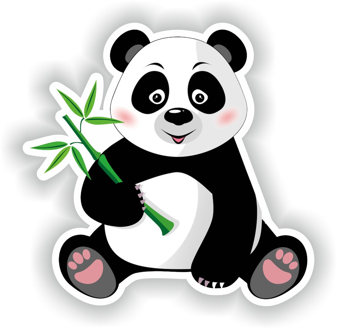 Panda Sticker for Laptop Book Fridge Guitar Motorcycle Helmet Toolbox ...