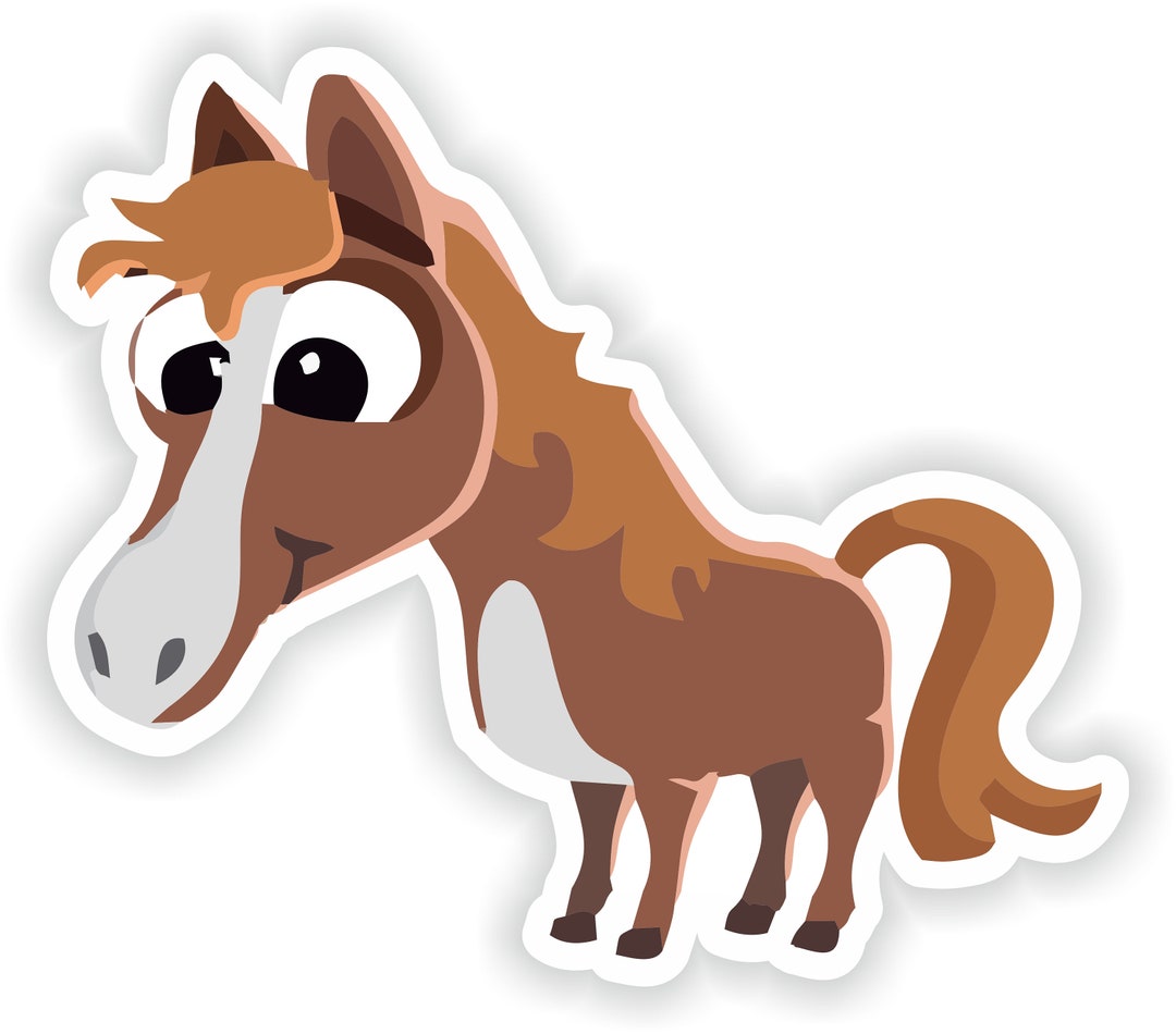 Smiling Horse Sticker for Bumper Car Van Truck Motorcycle Helmet ...