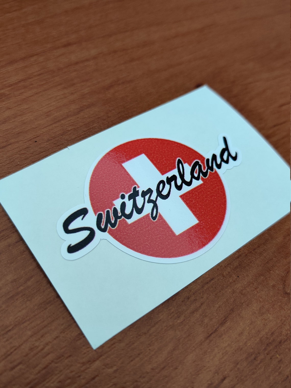 Switzerland Round Flag Sticker for Laptop Book Fridge Guitar Motorcycle ...
