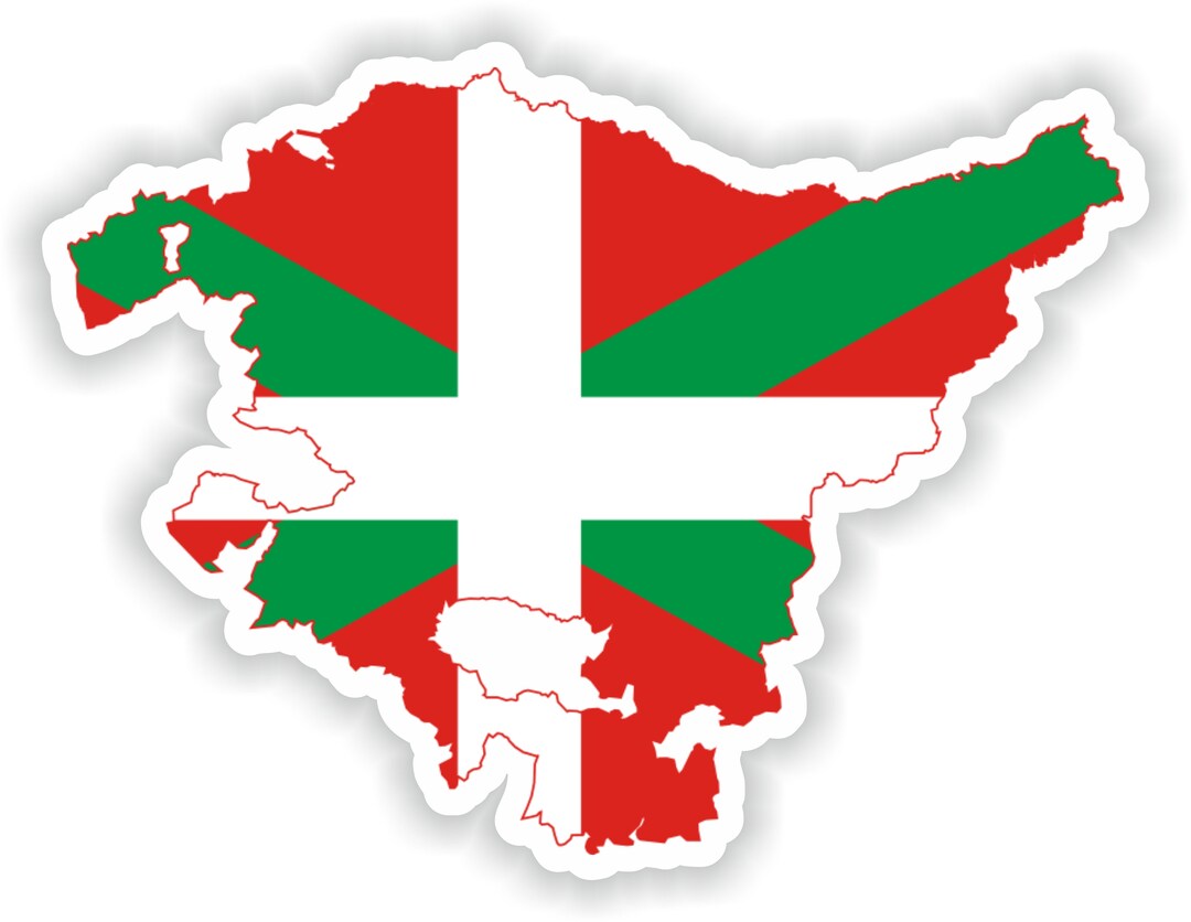Basque Country Pais Vasco Spain Map Sticker Flag for Laptop Book Fridge ...