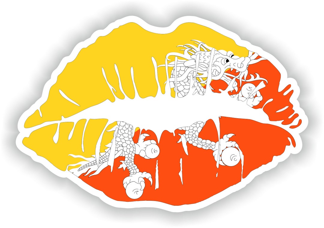 Bhutan Lips Flag - Digital File Download - Svg, Png, Eps, Jpg - Etsy