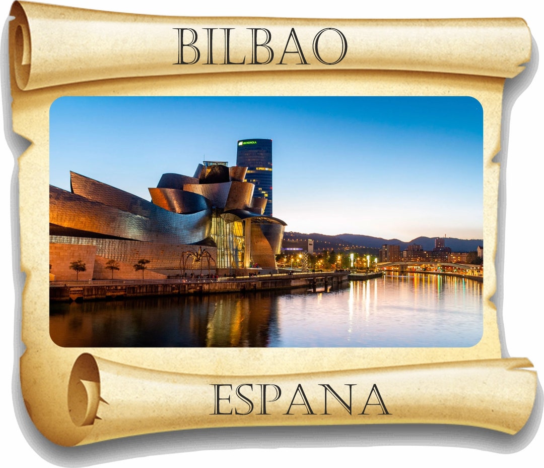 Bilbao Spain Espana Papyrus Sticker for Laptop Book Fridge Guitar ...
