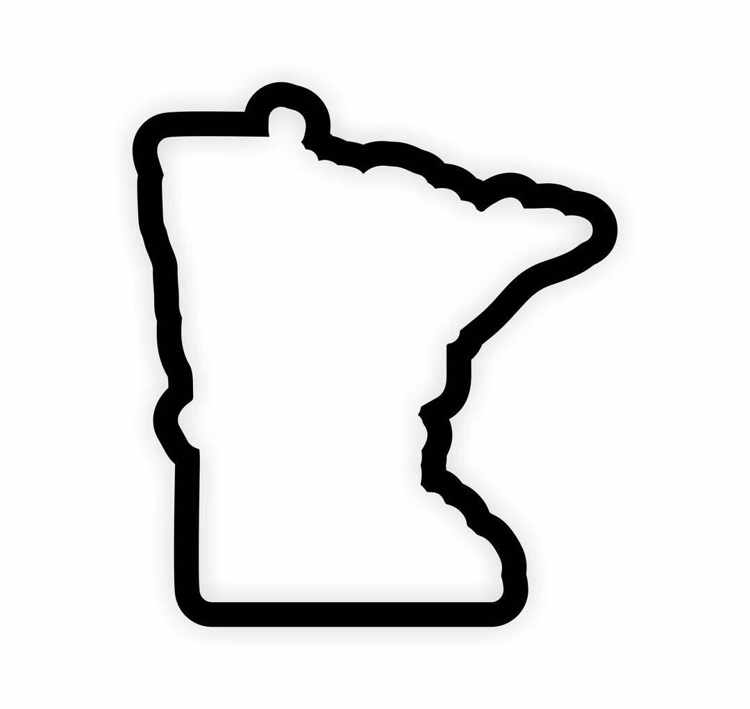 Minnesota Map Flag Outline Sticker for Laptop Book Fridge Guitar ...
