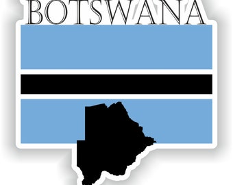 Botswana Round Flag SVG Batswana Circular Banner, National Circle Button Icon, Cricut Cut File ...