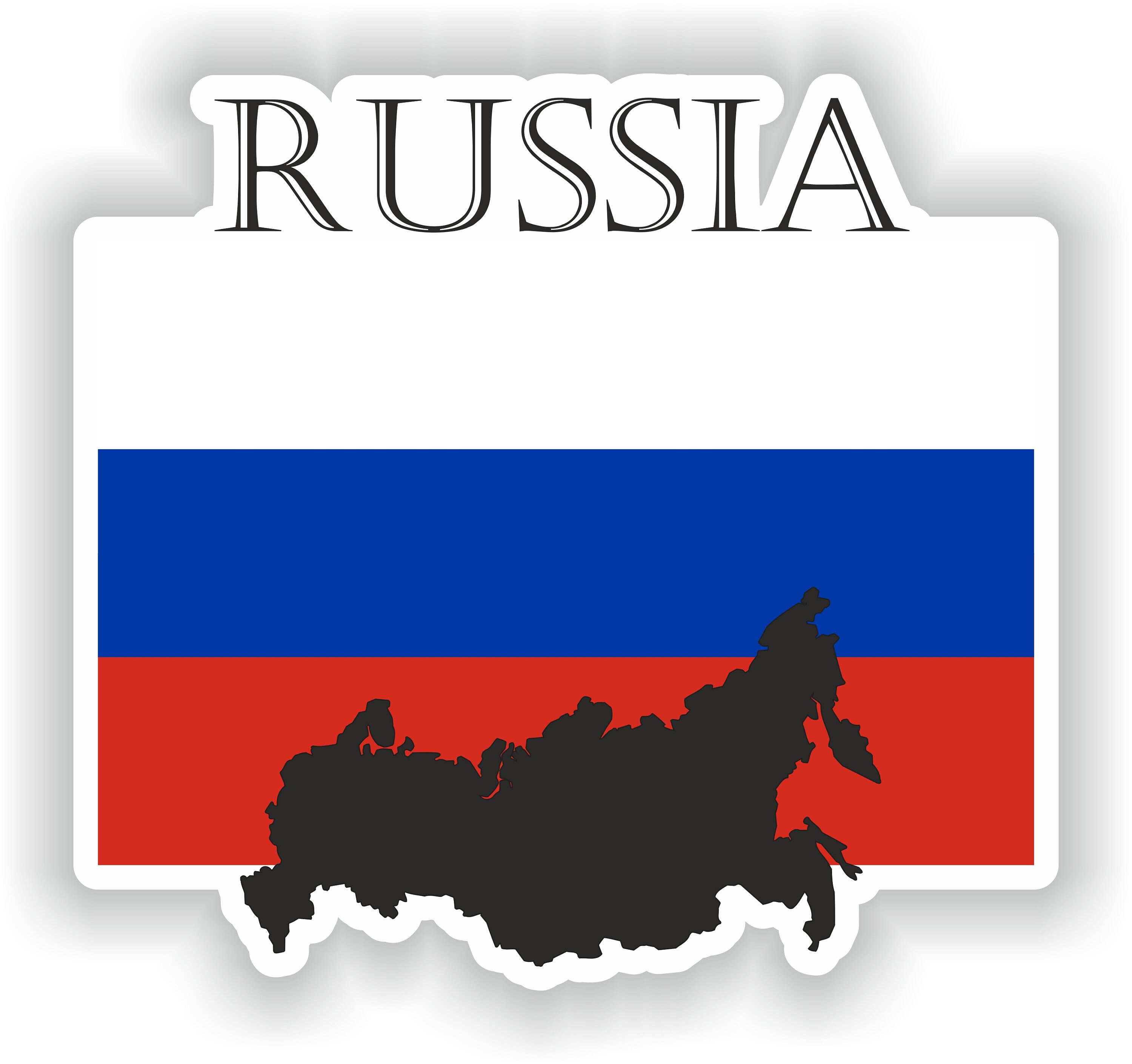 Russia Sticker Flag MF for Laptop Book Fridge Guitar Motorcycle Helmet ...