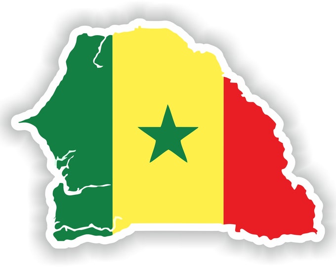 Sénégal carte Sticker Flag for Laptop Book Fridge Guitar - Etsy France