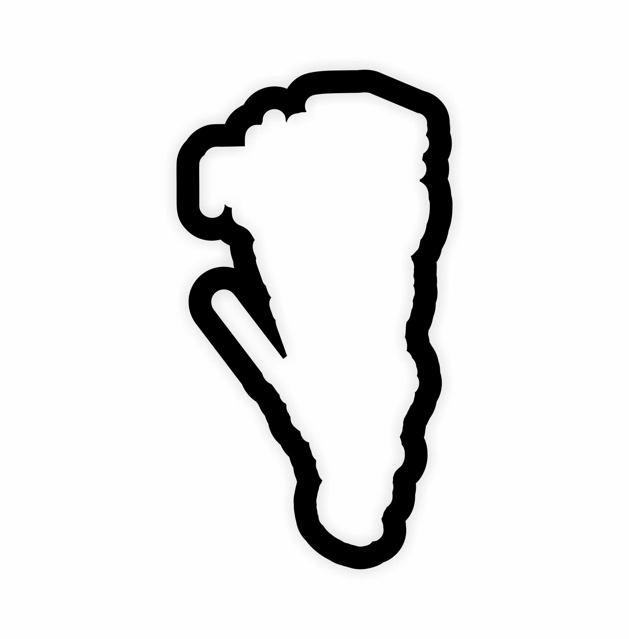 Gibraltar Map Flag Outline Sticker for Laptop Book Fridge Guitar ...