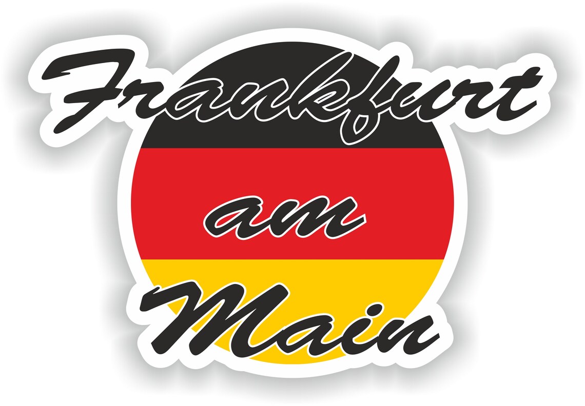 Frankfurt Am Main Sticker Flag for Laptop Book Fridge Guitar Motorcycle ...