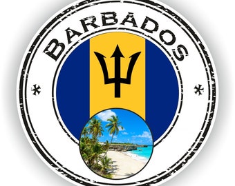 Barbados Round Flag SVG Barbadian Circle Icon, National Circular Banner ...