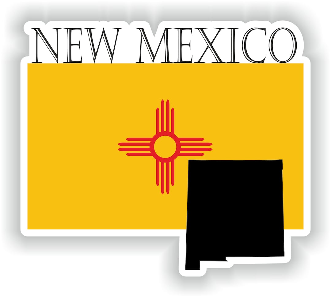 New Mexico Sticker Flag MF for Laptop Book Fridge Guitar Motorcycle ...
