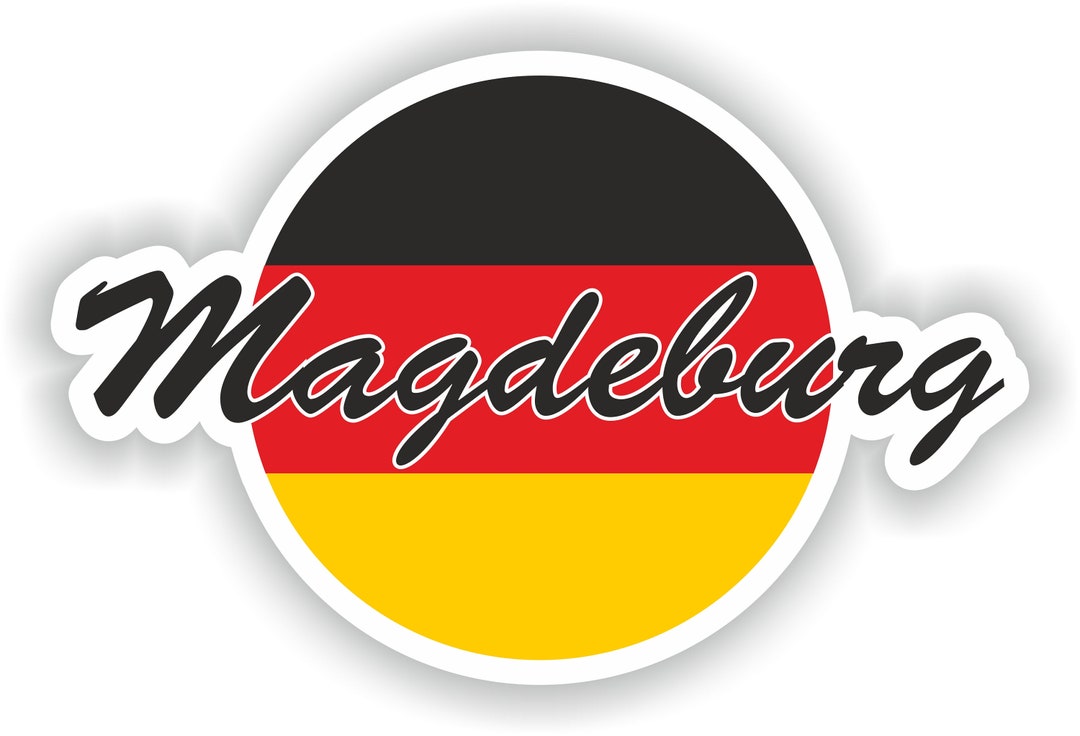 Magdeburg Sticker Flag for Laptop Book Fridge Guitar Motorcycle Helmet ...