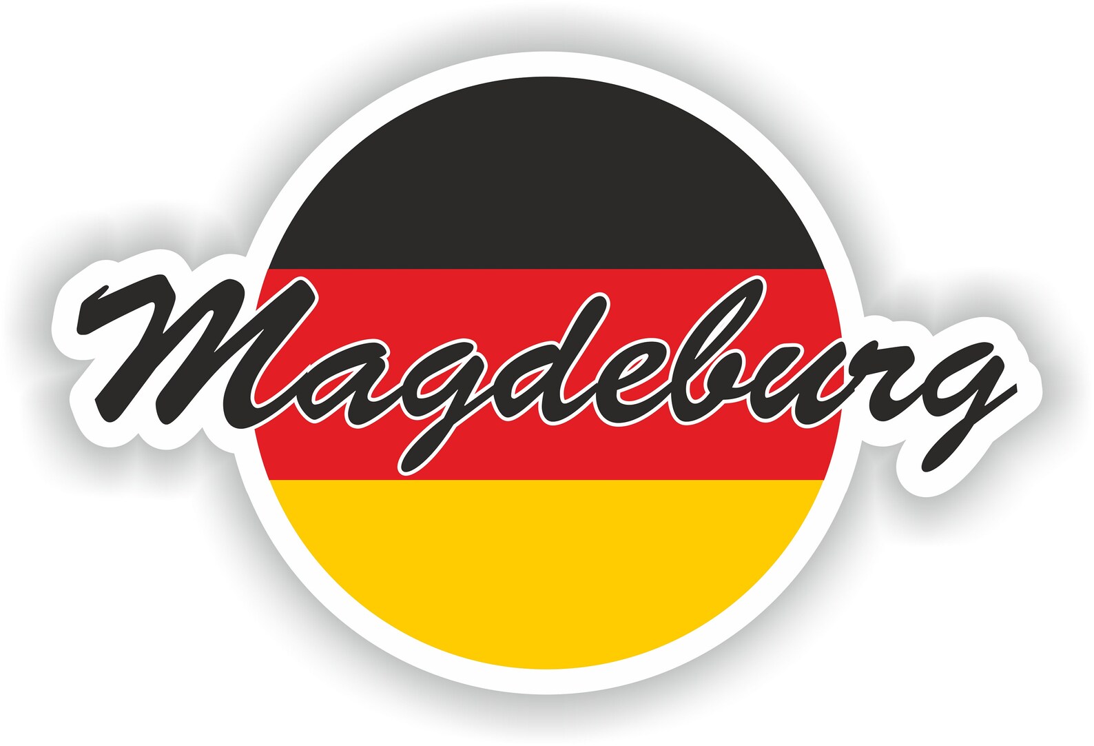Magdeburg Sticker Flag for Laptop Book Fridge Guitar Motorcycle Helmet ...