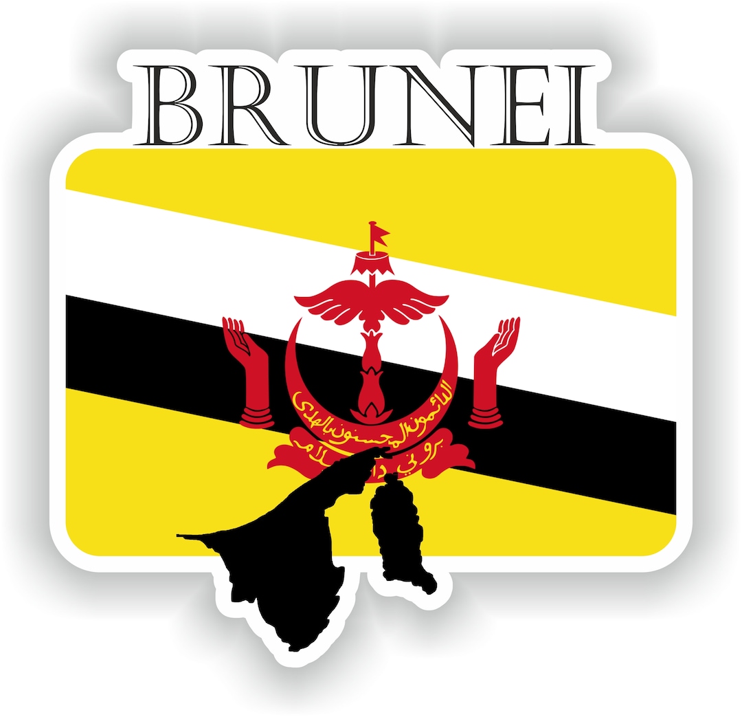 Brunei Sticker Flag MF for Laptop Book Fridge Guitar Motorcycle Helmet ...