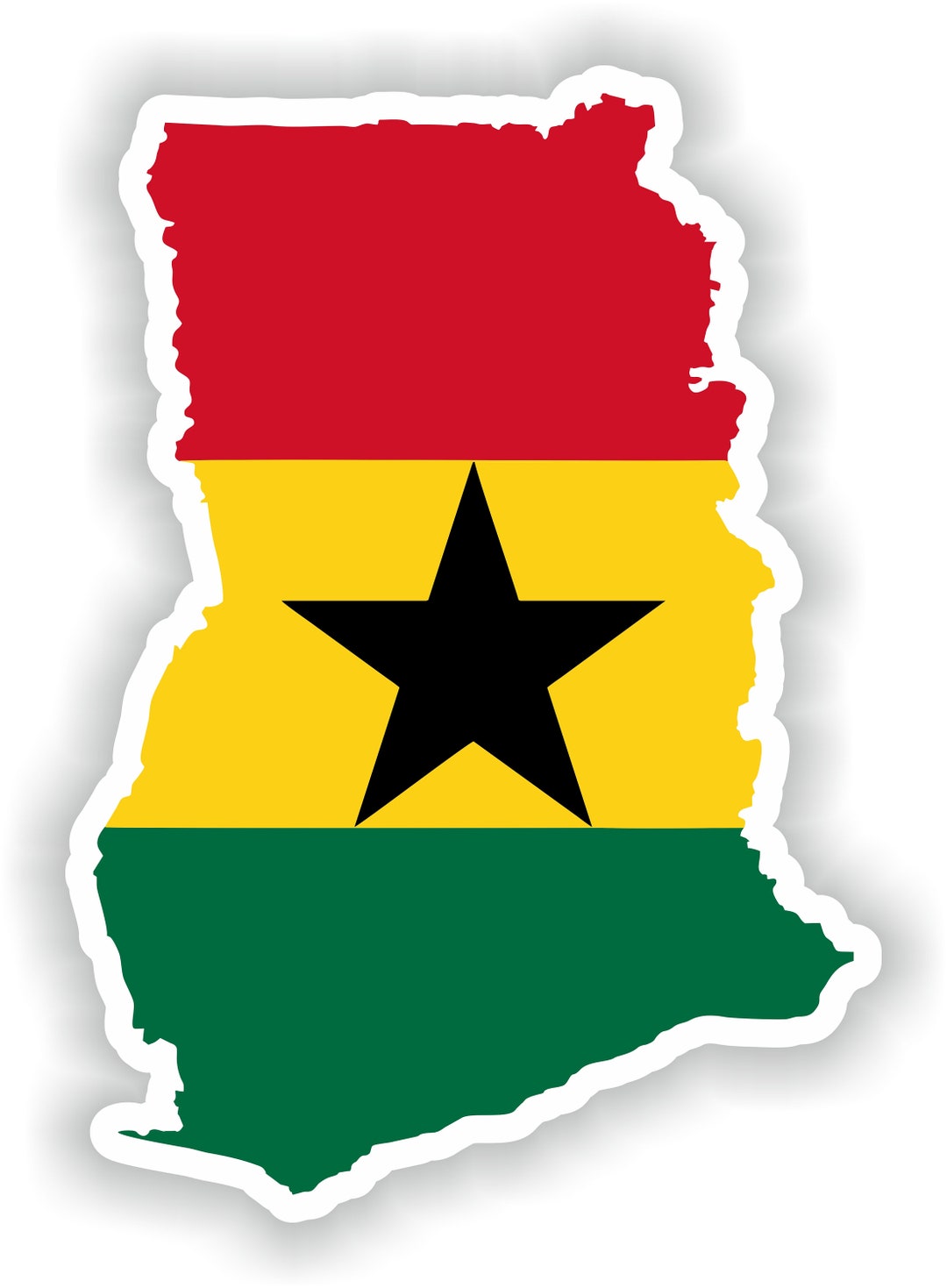 Ghana Map Flag - Digital File Download - Svg, Png, Eps, Jpg - Etsy
