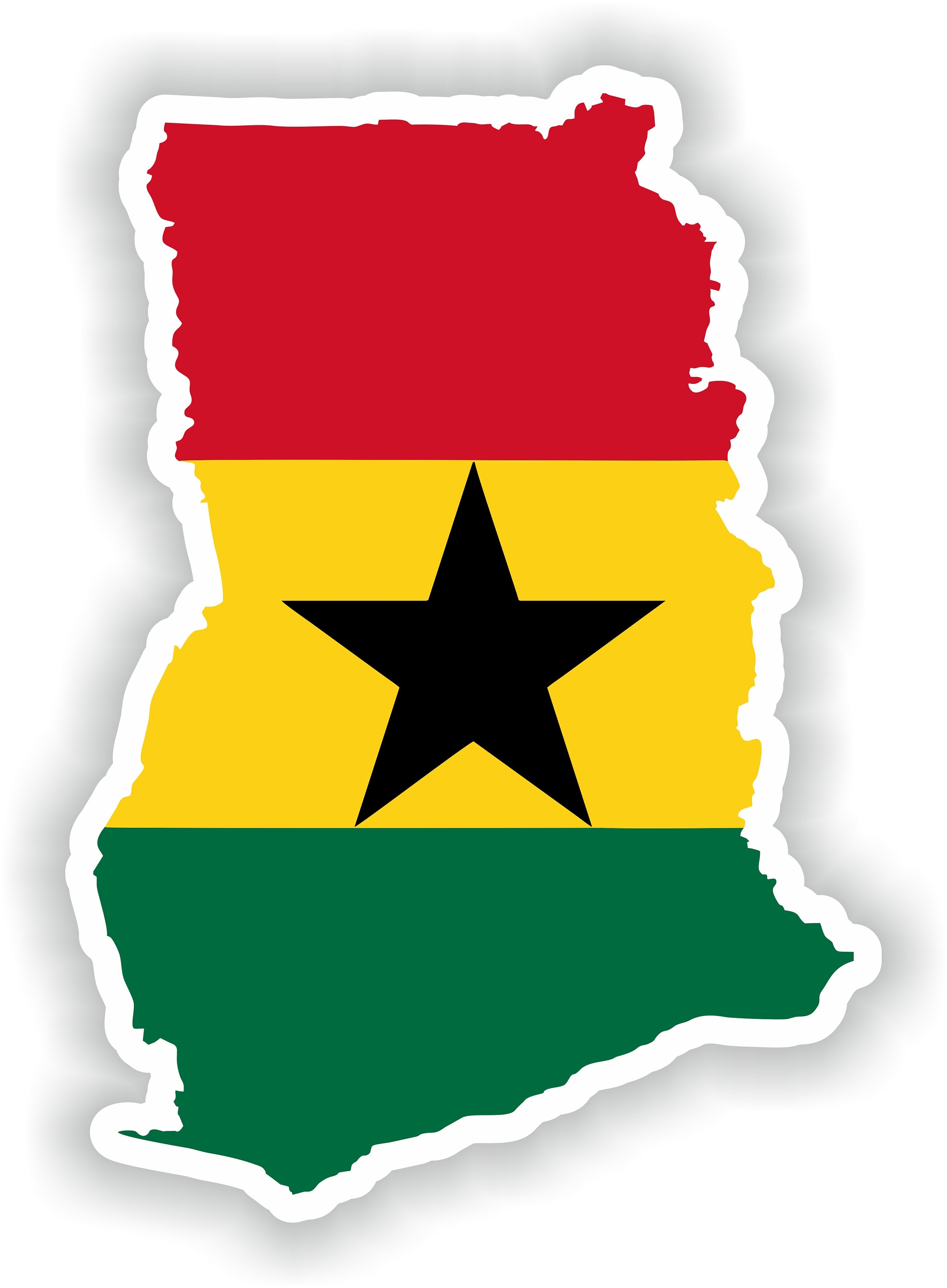 Ghana Map Flag Digital File Download Svg, Png, Eps, Jpg - Etsy