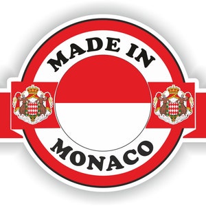 Monaco Made In Sticker Flag for Laptop Book Fridge Water - Etsy