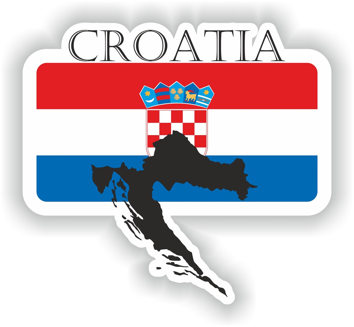 Croatia Sticker Flag MF for Laptop Book Fridge Guitar Motorcycle Helmet ...
