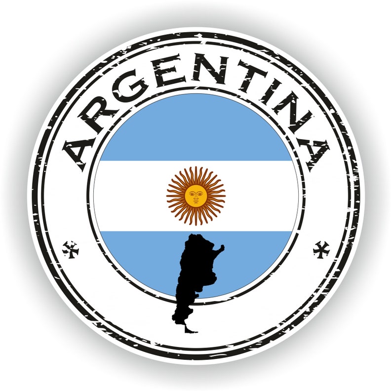Argentina Seal Sticker Round Flag For Laptop Book Fridge Etsy