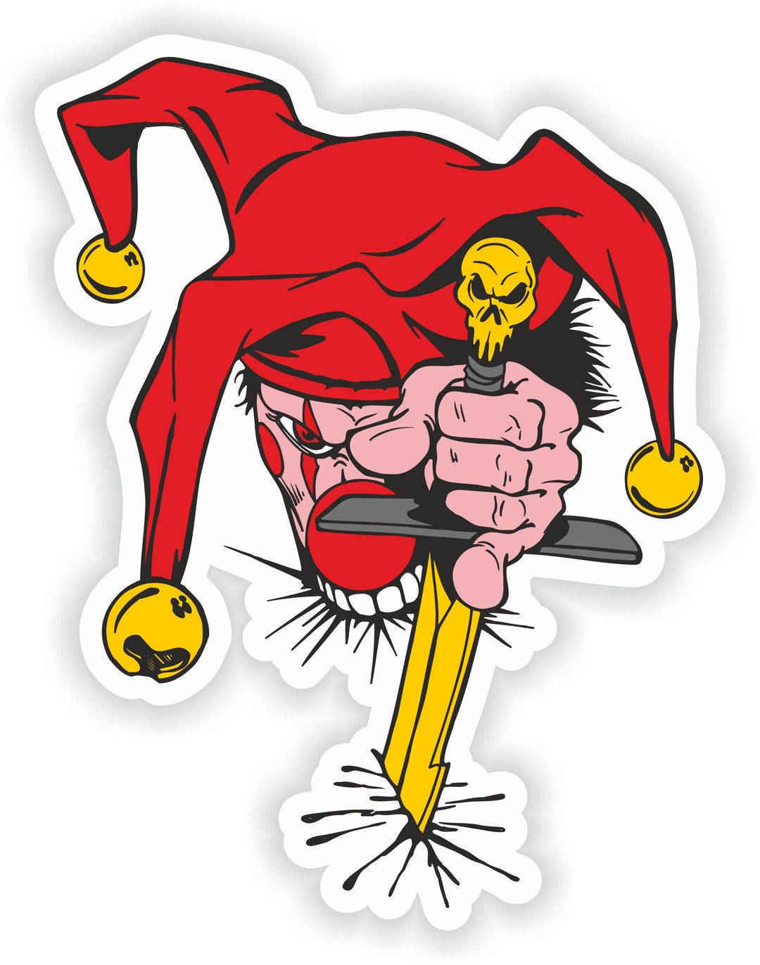 Joker Sticker for Laptop Book Fridge Guitar Motorcycle Helmet Toolbox ...