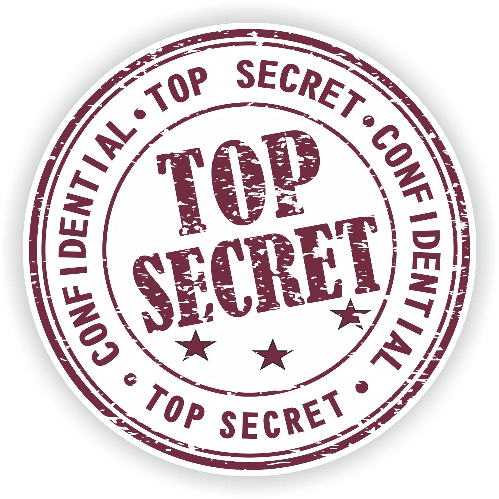 Top Secret Confidential Sticker for Bumper Car Van Truck Motorcycle ...