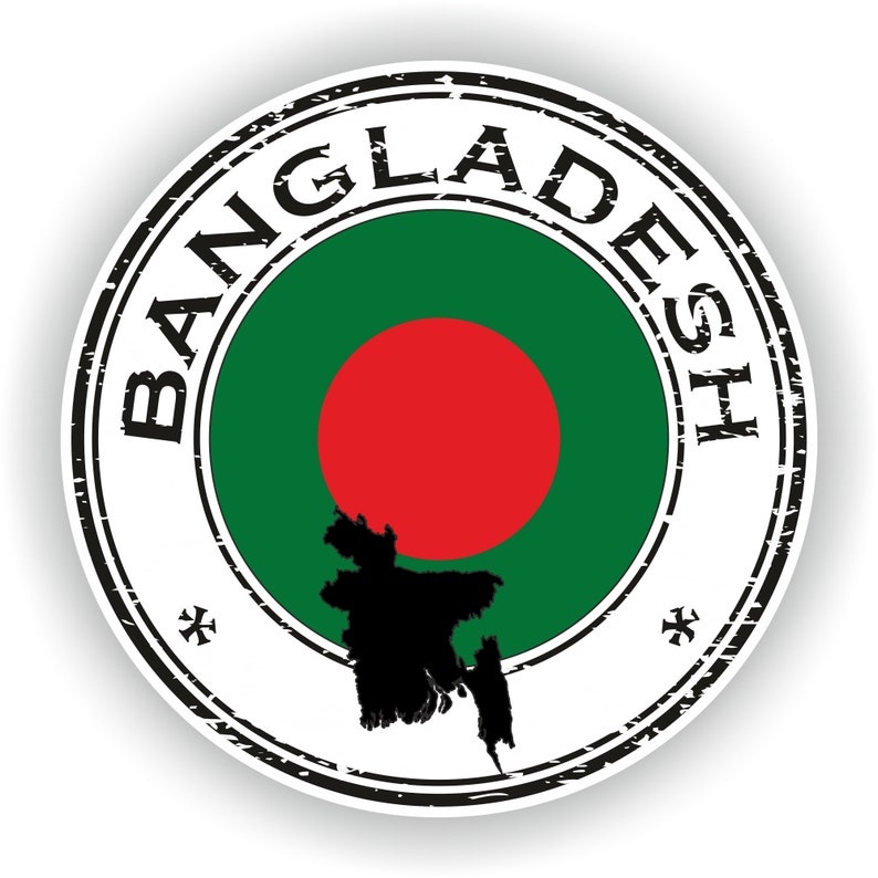 Bangladesh Seal Sticker Round Flag for Laptop Book Fridge | Etsy