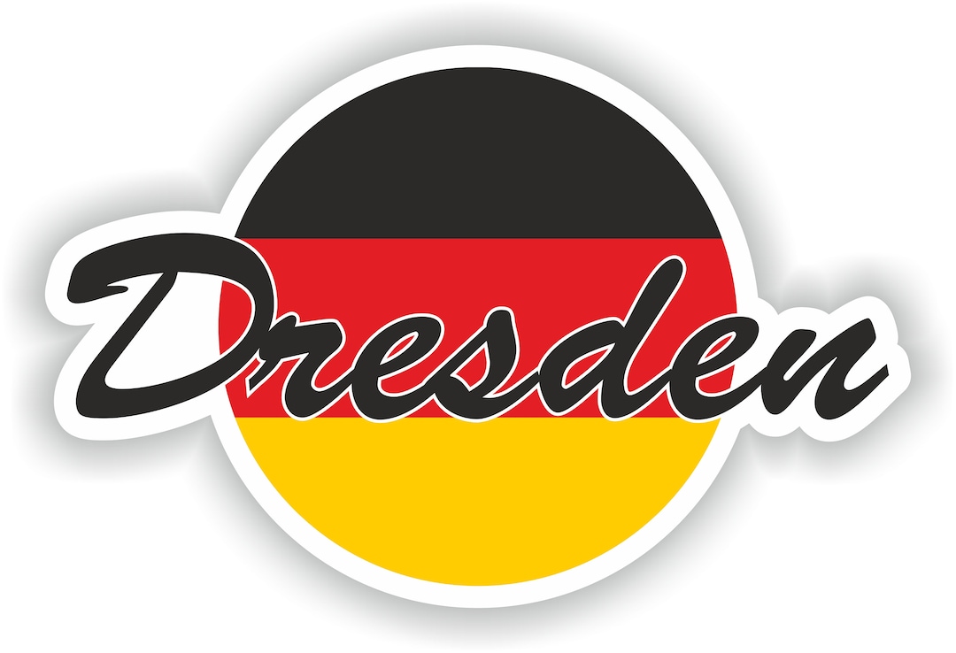 Dresden Sticker Flag for Laptop Book Fridge Guitar Motorcycle Helmet ...