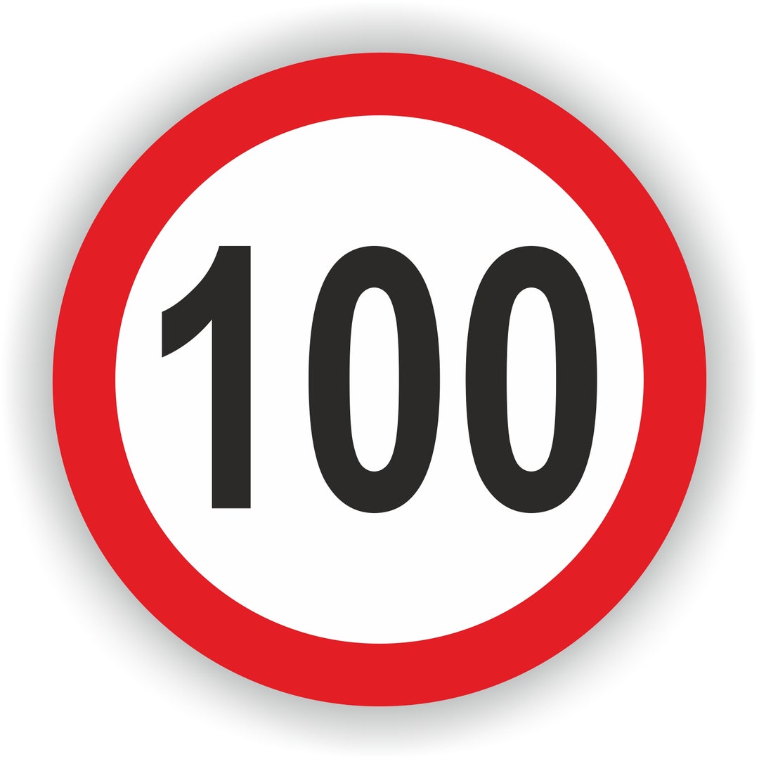 Speed Limit 100 Warning Sticker for Truck Bumper Car Laptop Book Fridge ...