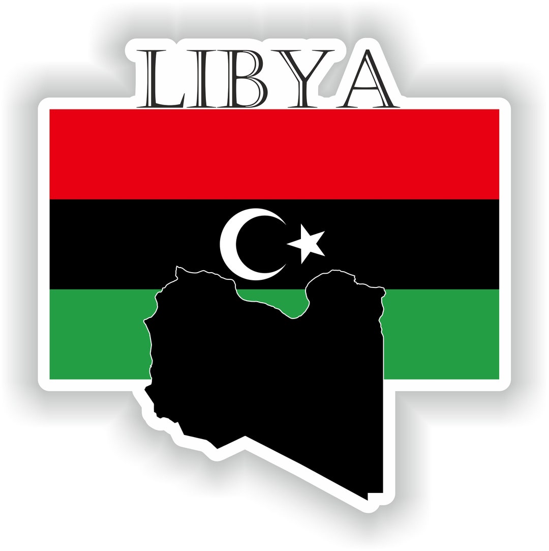 Libya Sticker Flag MF for Laptop Book Fridge Guitar Motorcycle Helmet ...