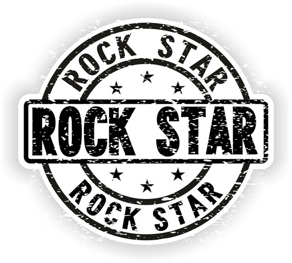 Rock Star Sticker for Bumper Car Van Truck Motorcycle Helmet | Etsy