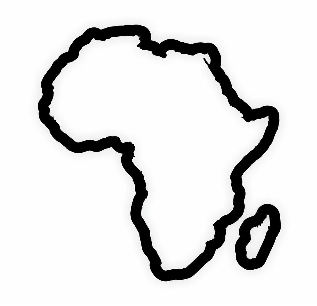 Africa Map Flag Outline Sticker For Laptop Book Fridge Guitar