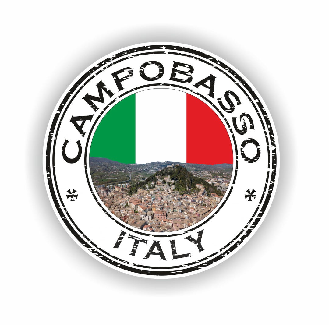 Campobasso Italy Seal Sticker Round Flag for Laptop Book Fridge Guitar ...