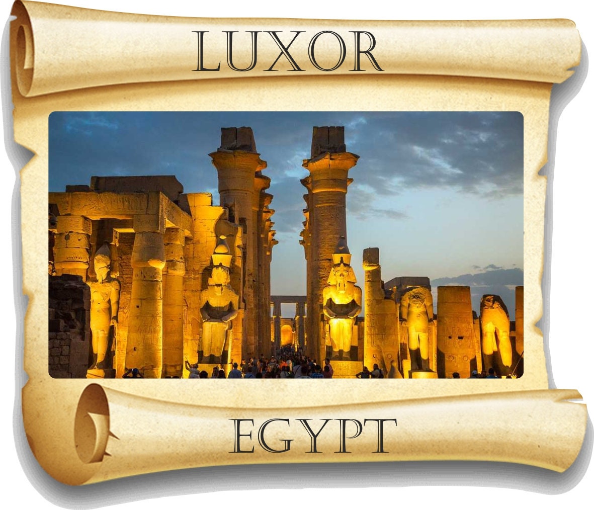 Luxor Egypt Papyrus Sticker for Laptop Book Fridge Guitar Motorcycle ...