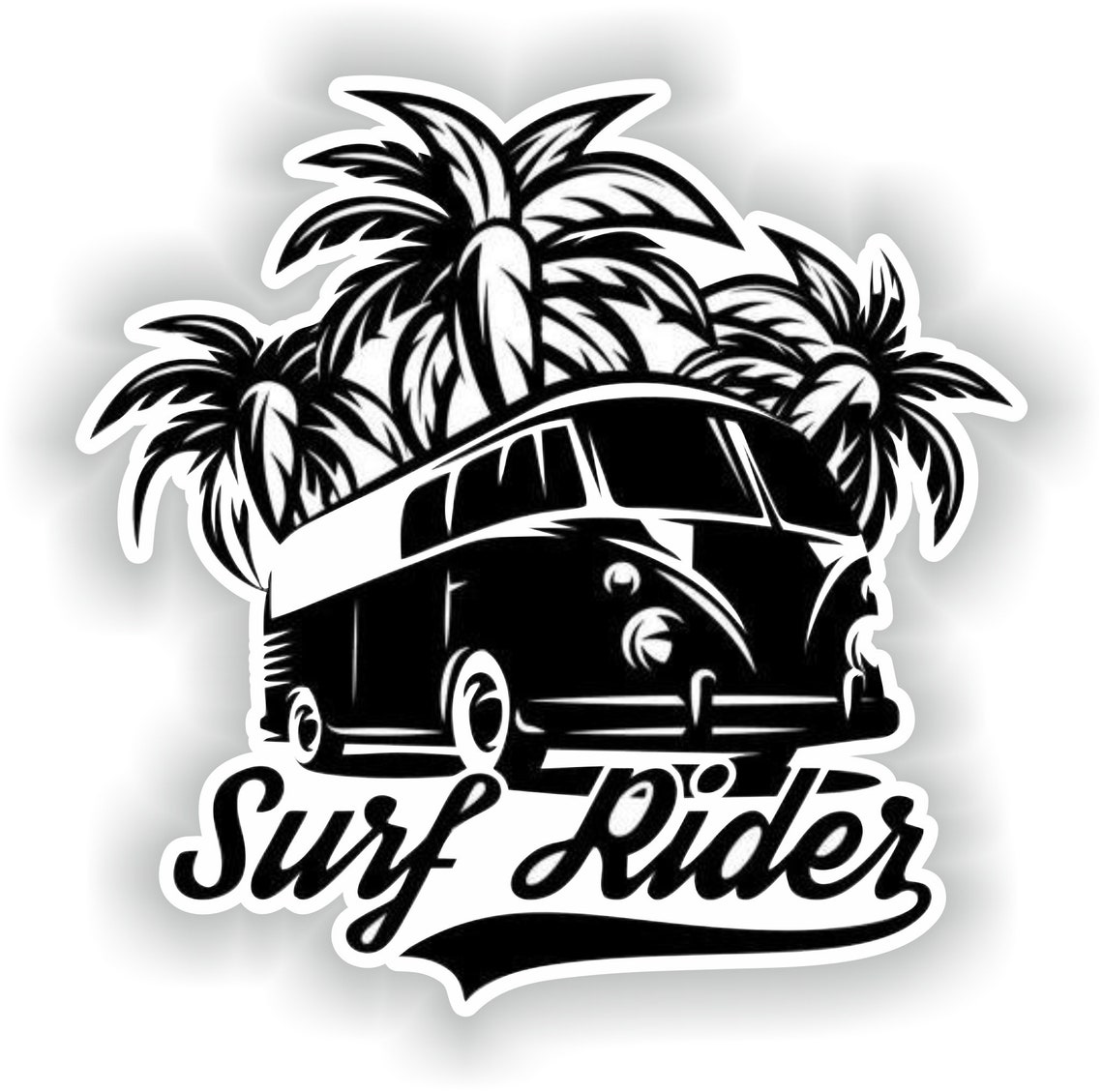 Surf Rider Van Sticker for Bumper Laptop Car Suitcase Truck | Etsy