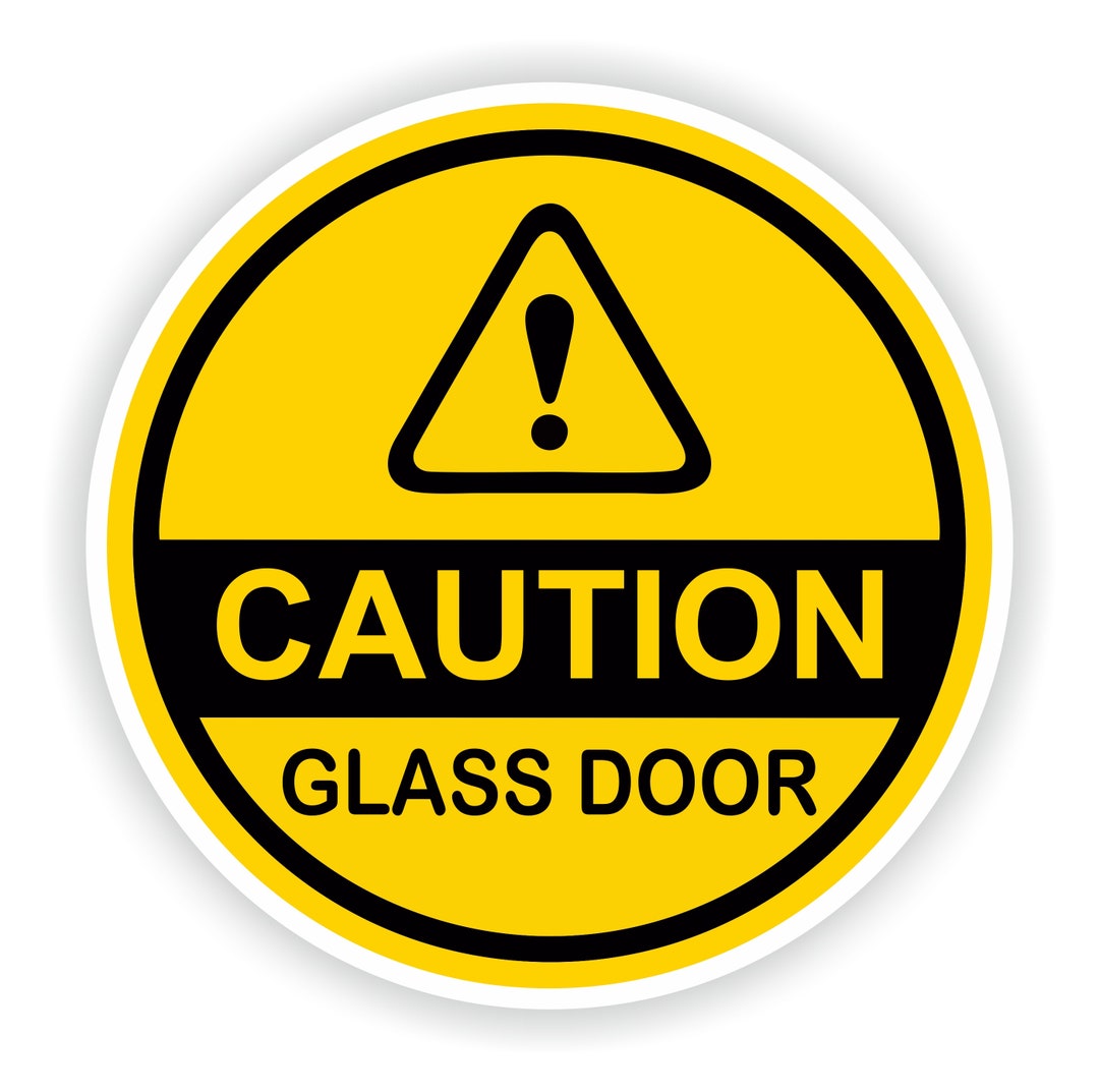 Glass Door Caution Sticker for Bumper Car Van Truck Motorcycle Helmet ...